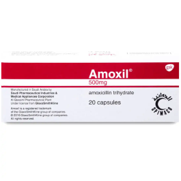 Amoxil 500 mg 20 Capsules