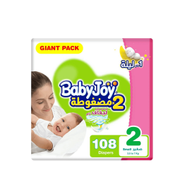 Baby Joy Size 2 Small 3.5-7 kg Giant Pack 108 Diapers